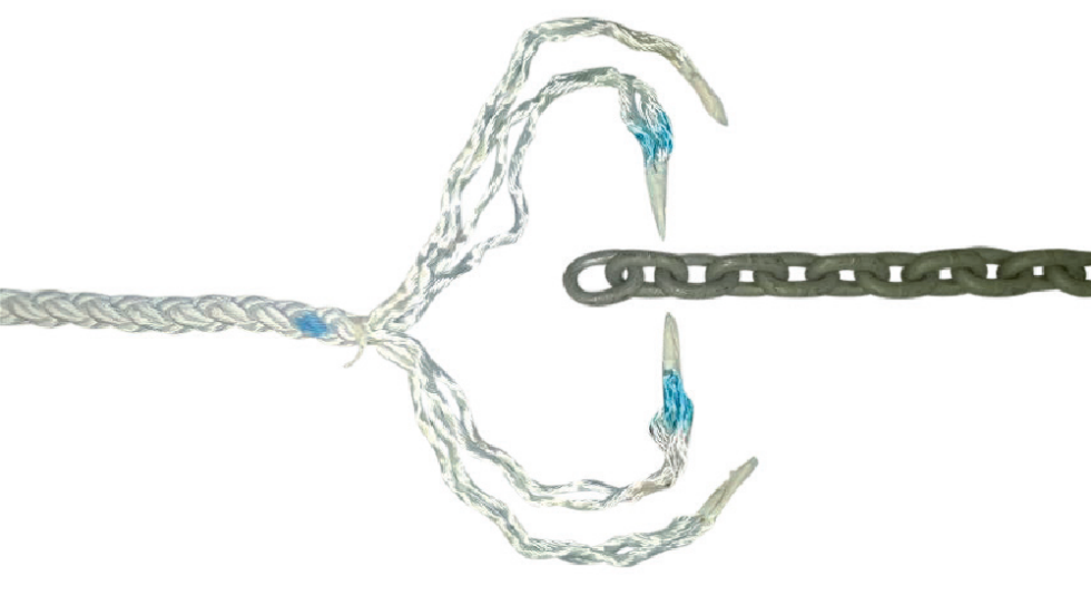 Tapered Premium 8 Plait to Chain - new england ropes