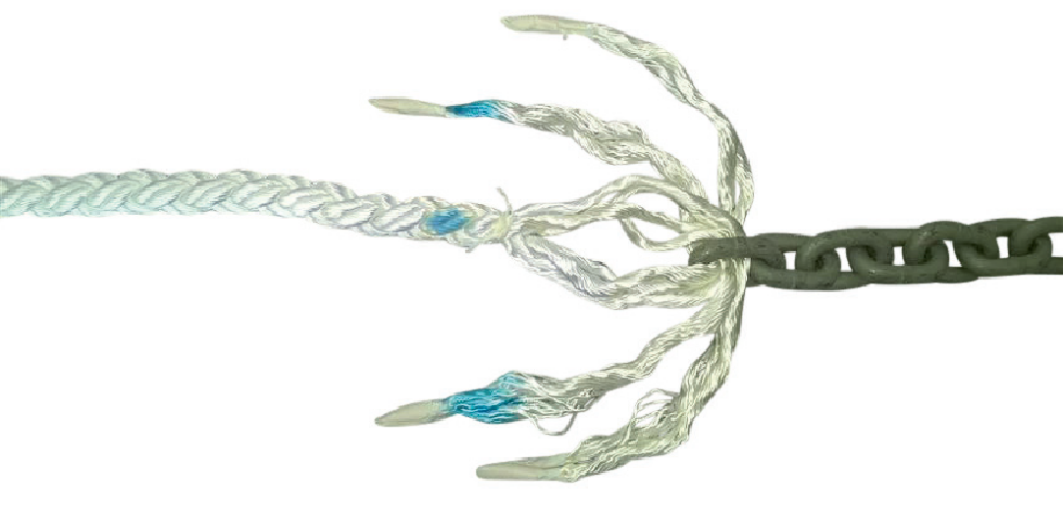 Tapered Premium 8 Plait to Chain - new england ropes